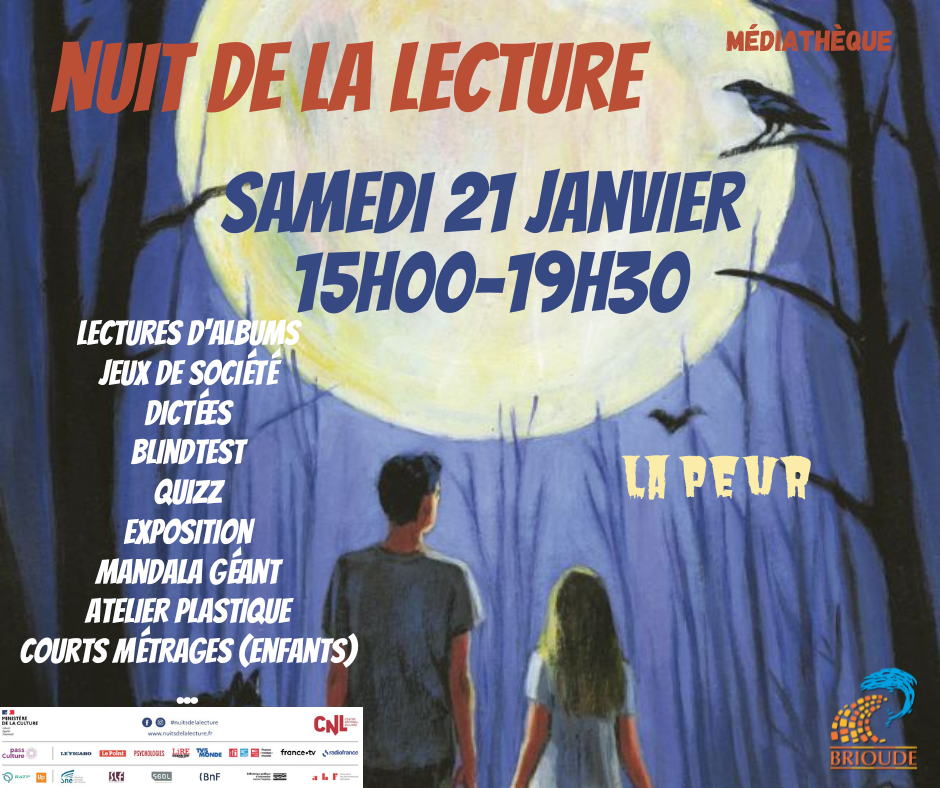 Nuit de la lecture à la Médiathèque - Site Officiel de la Mairie de Brioude