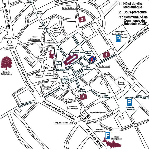 Plan de la ville - Site Officiel de la Mairie de Brioude